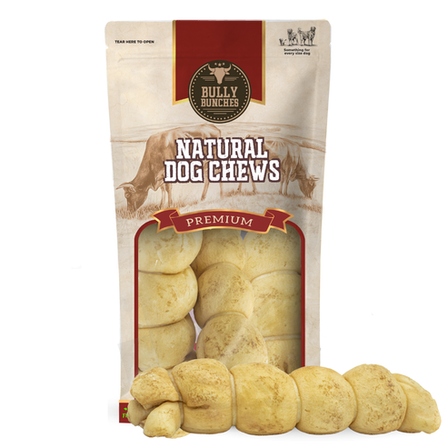 10-12 Inch Peanut Butter Beef Cheek Roll for Dogs – Bully Bunches